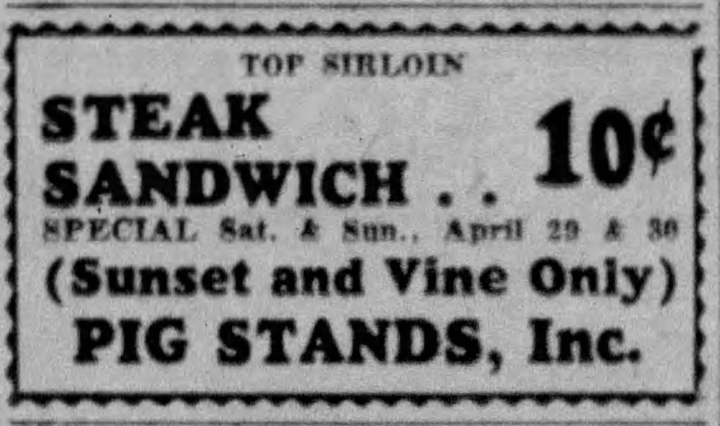 6290 Sunset: Pig Stand / Carpenter’s Drive-In | J. H. Graham